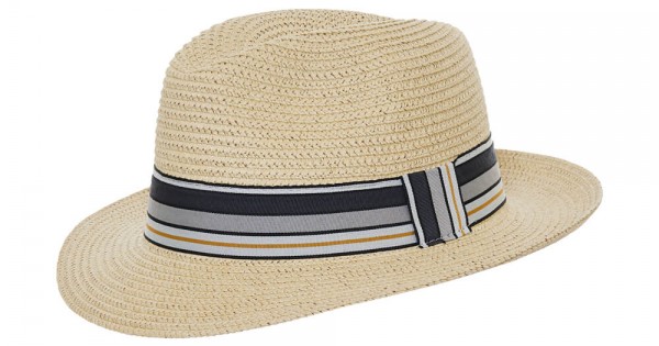 Cuba Fedora Ivory Stripped R | ΚΑΠΕΛΑ GIORGIO HATTER